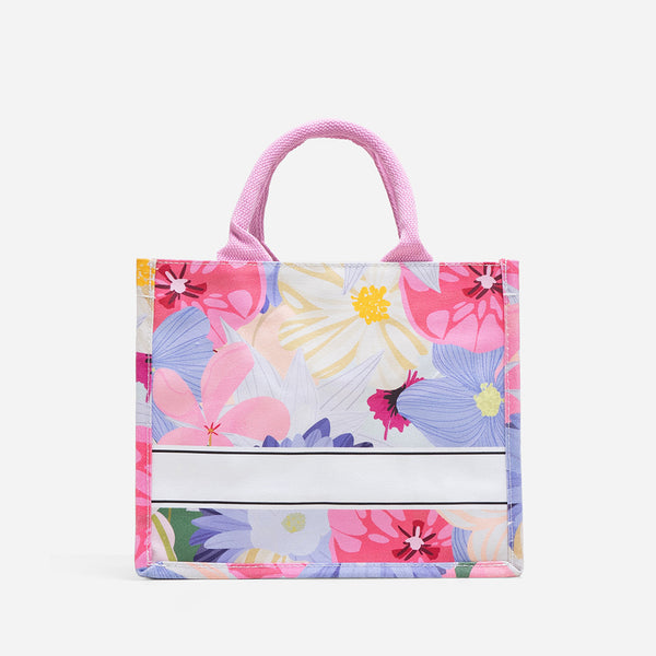 Full Bloom Mini Canvas Tote Bag | Christy Ng